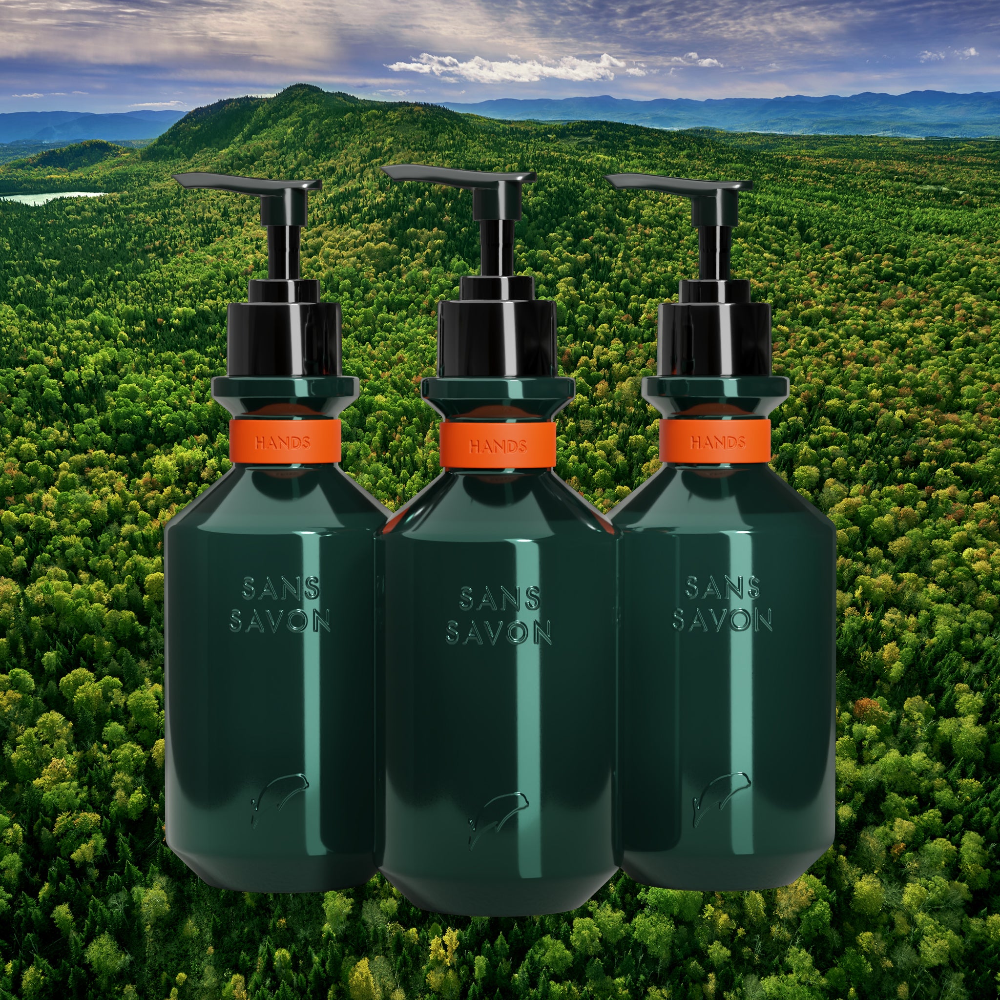 Sans Savon Hand Wash 3-Room Set, Charlevoix Boreal Forest Blend